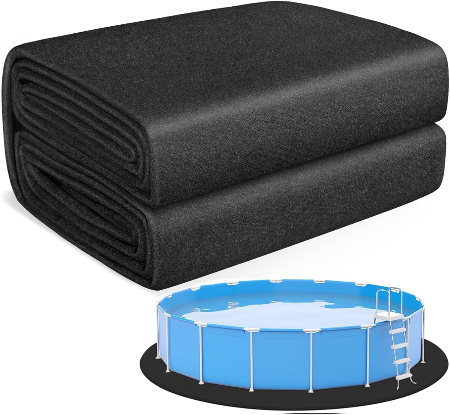 Wiher Round Pool Liner Pad, 10ft Diameter, Felt Material, Anti-Puncture ...