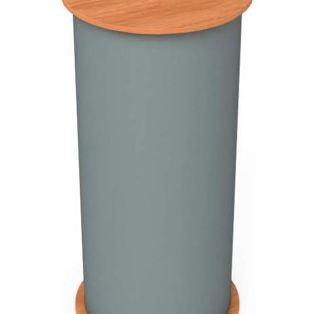 Round Portable Exhibition Trade Show Silver Podium Table Counter Stand ...