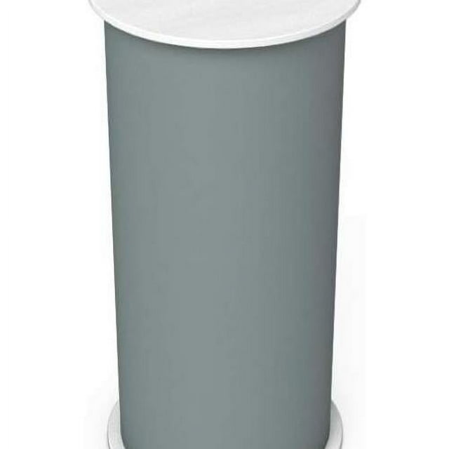 Round Portable Exhibition Trade Show Silver Podium Table Counter Stand ...