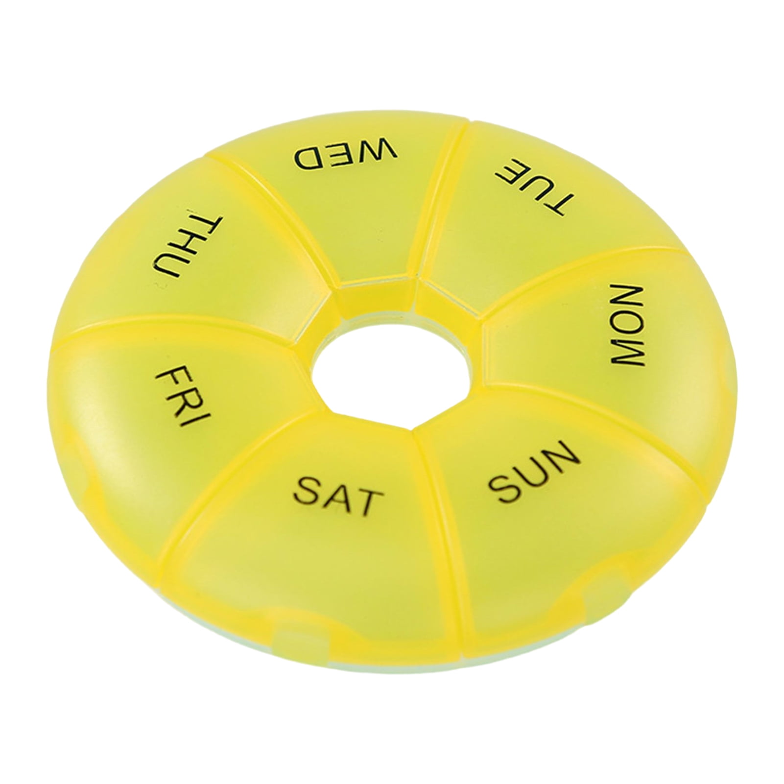 Round Portable Pill Box Medicine Planner Small case 7 Day Weekly Travel ...