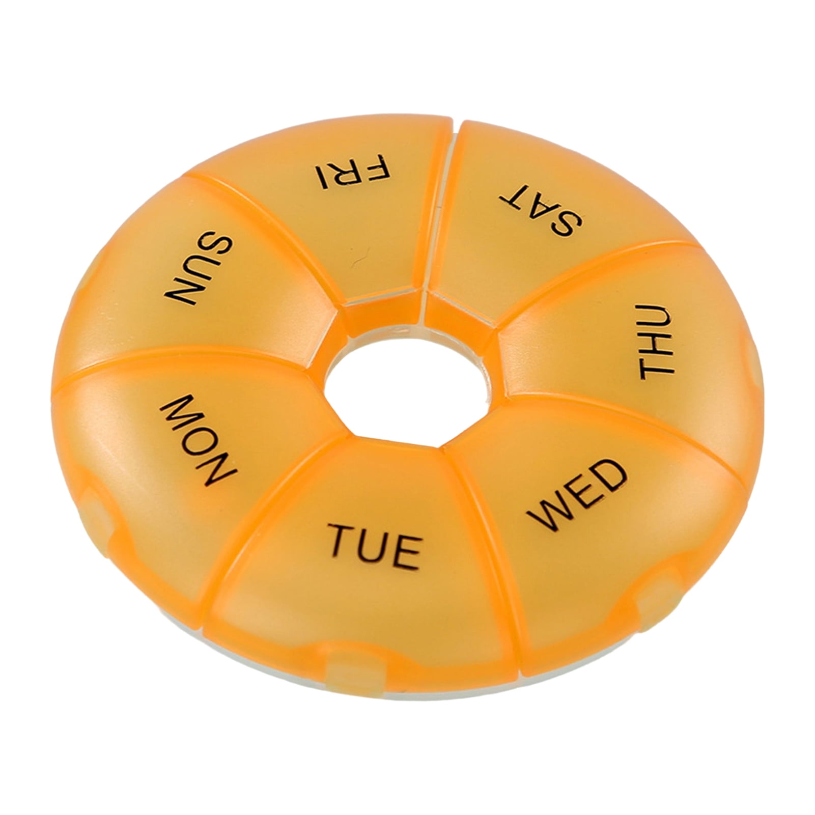 Round Portable Pill Box Medicine Planner Small case 7 Day Weekly Travel ...