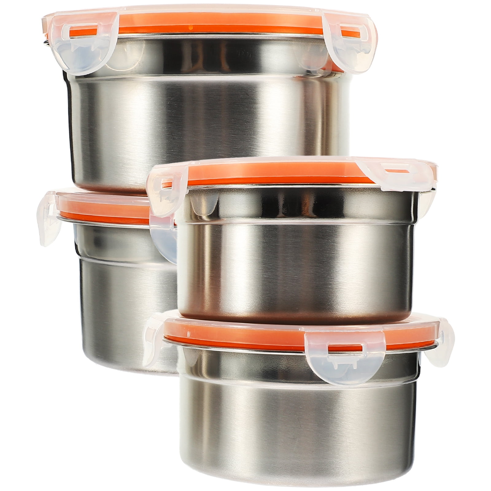 Round Preservation Box Vegetable Container 4 Pcs Fruit Fridge Porcelain Dishes Household Food ...