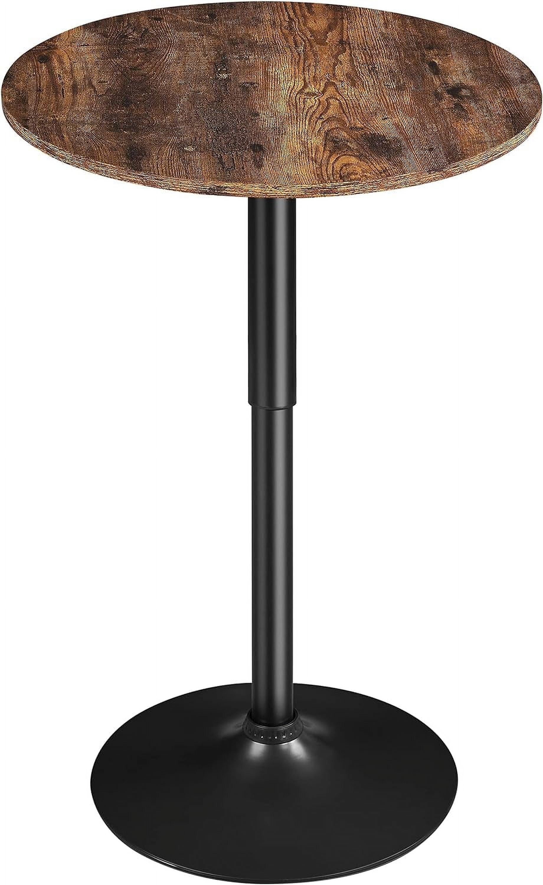 Round Pub Table Height Adjustable with 360 Swivel MDF Tabletop for ...