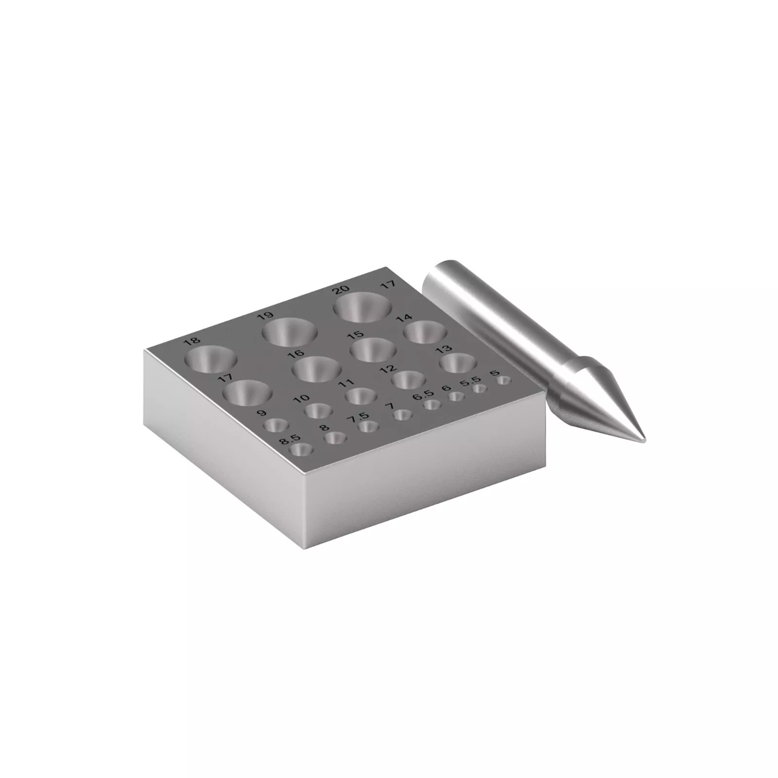 Round Punch Bezel Block Set with Size 5mm-20mm & 17 Degrees with 20 ...
