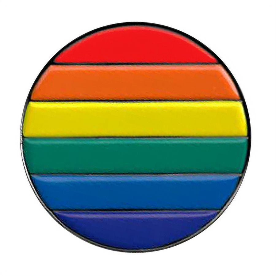 Round Rainbow Colorful Enamel Pin - Matt Stewart Original Artwork ...