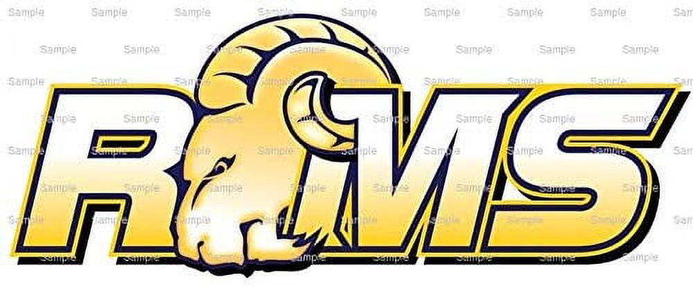 Round - Rams Mascot Birthday - D956 - 2D Edible Cake Cupcake Party ...