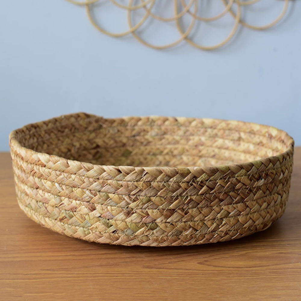 Round Rattan Baskets Set for Organizing Wicker Storage Basket for Fruit ...