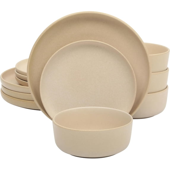 Round Reactive Glaze Stoneware Dinnerware Set, Service - Walmart.com