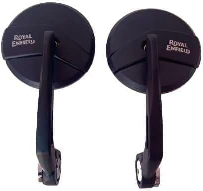 Round Rear View Side Handle Bar End Mirror with Convex Glass ...