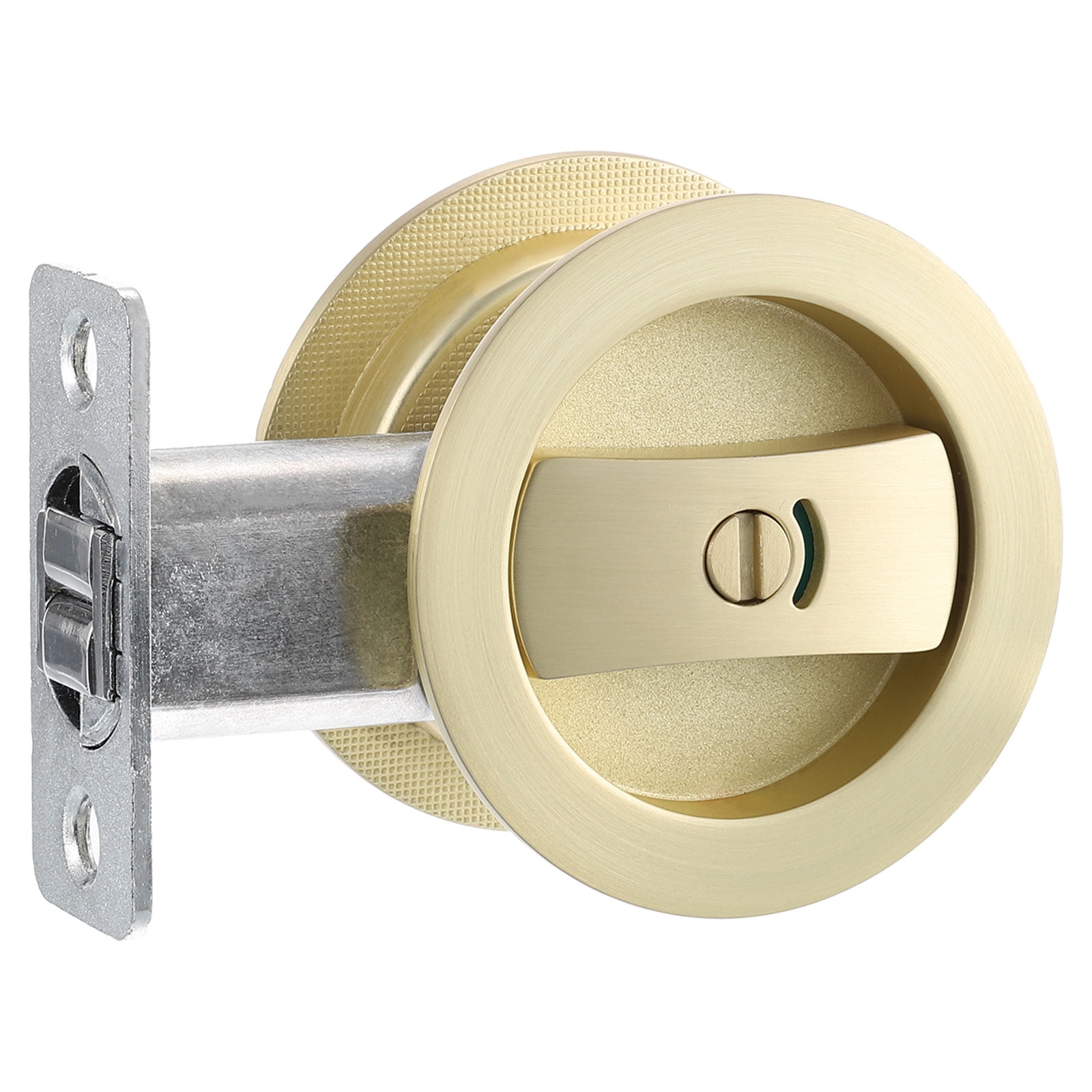 Round Recessed Door Lock with Color Coded Indicators 2 3/8" Backset for ...