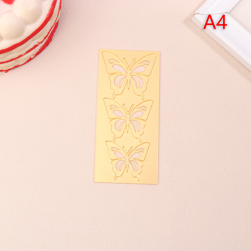 Round Rectangle Side Acrylic Gold Happy Birthday Cake Topper Baking ...