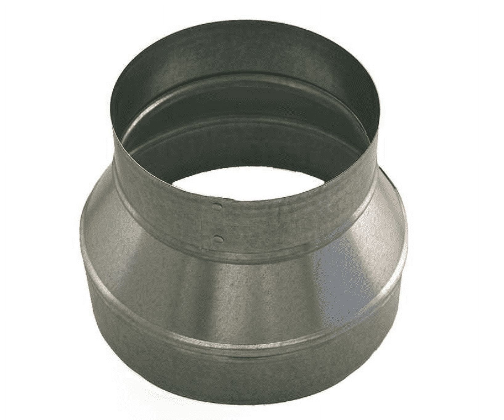 Round Reducer, 14 in x 8 in Duct Dia, Galvanized Steel, 26 GA, 14 in W ...