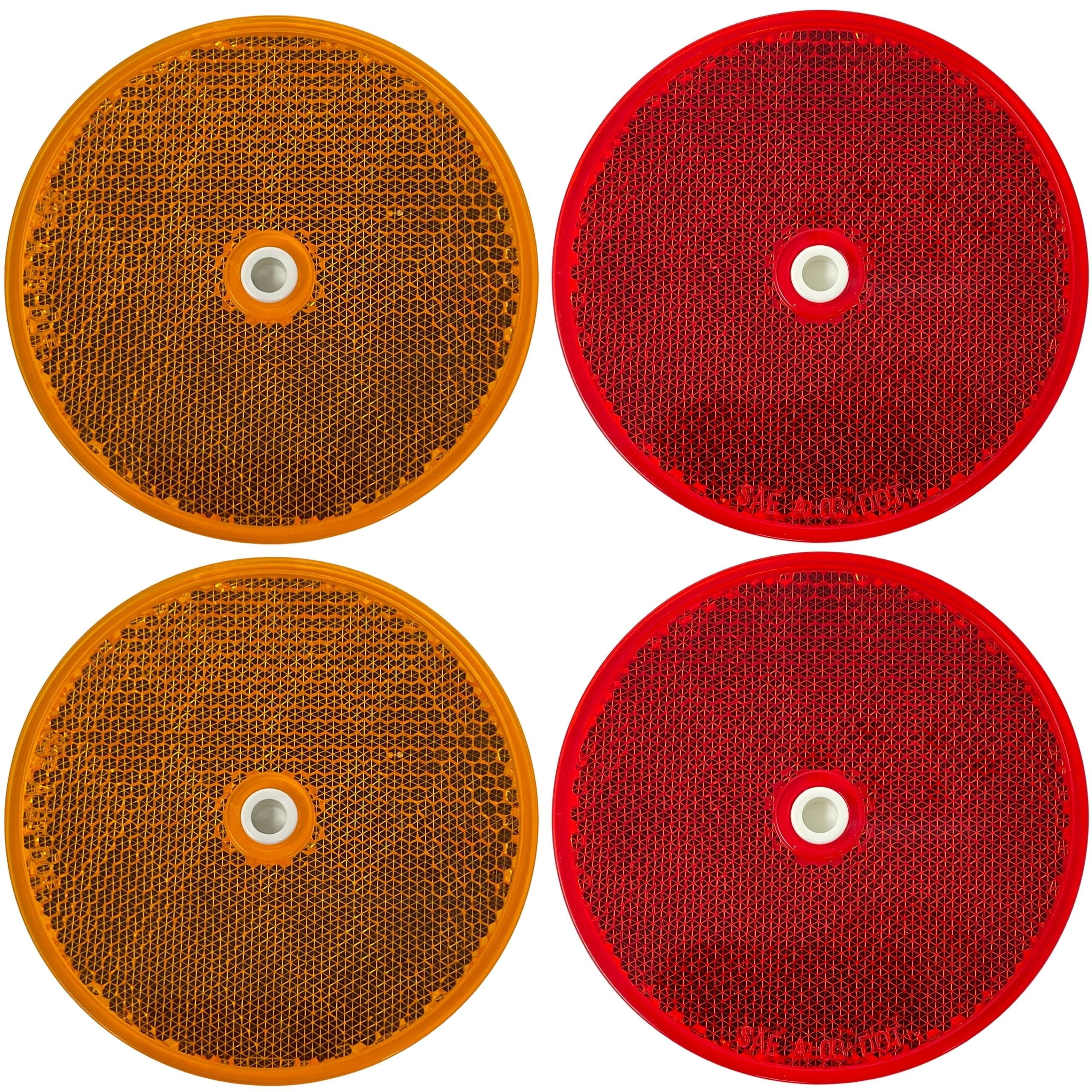Round Reflector Class A 3-3/16" with Center Mounting Hole for Trucks ...