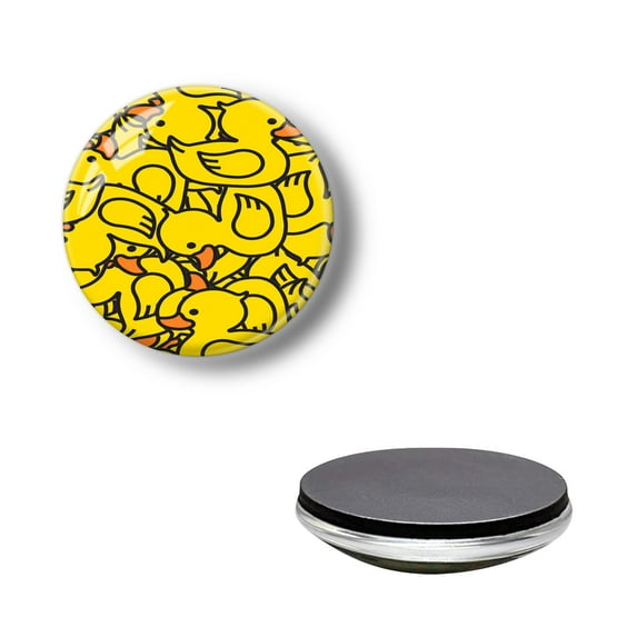Round Refrigerator Magnets Strong Fridge Sticker, Bunch of Ducks Funny ...