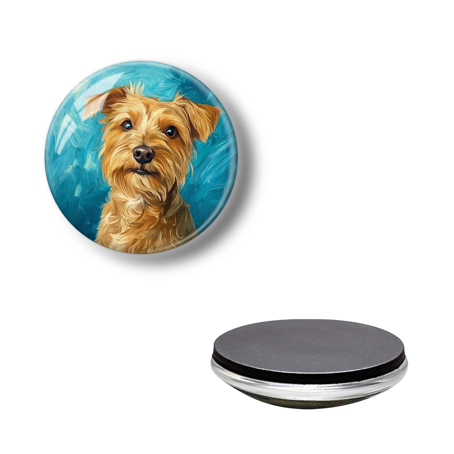 Round Refrigerator Magnets Strong Fridge Sticker, Furred Canine Non ...