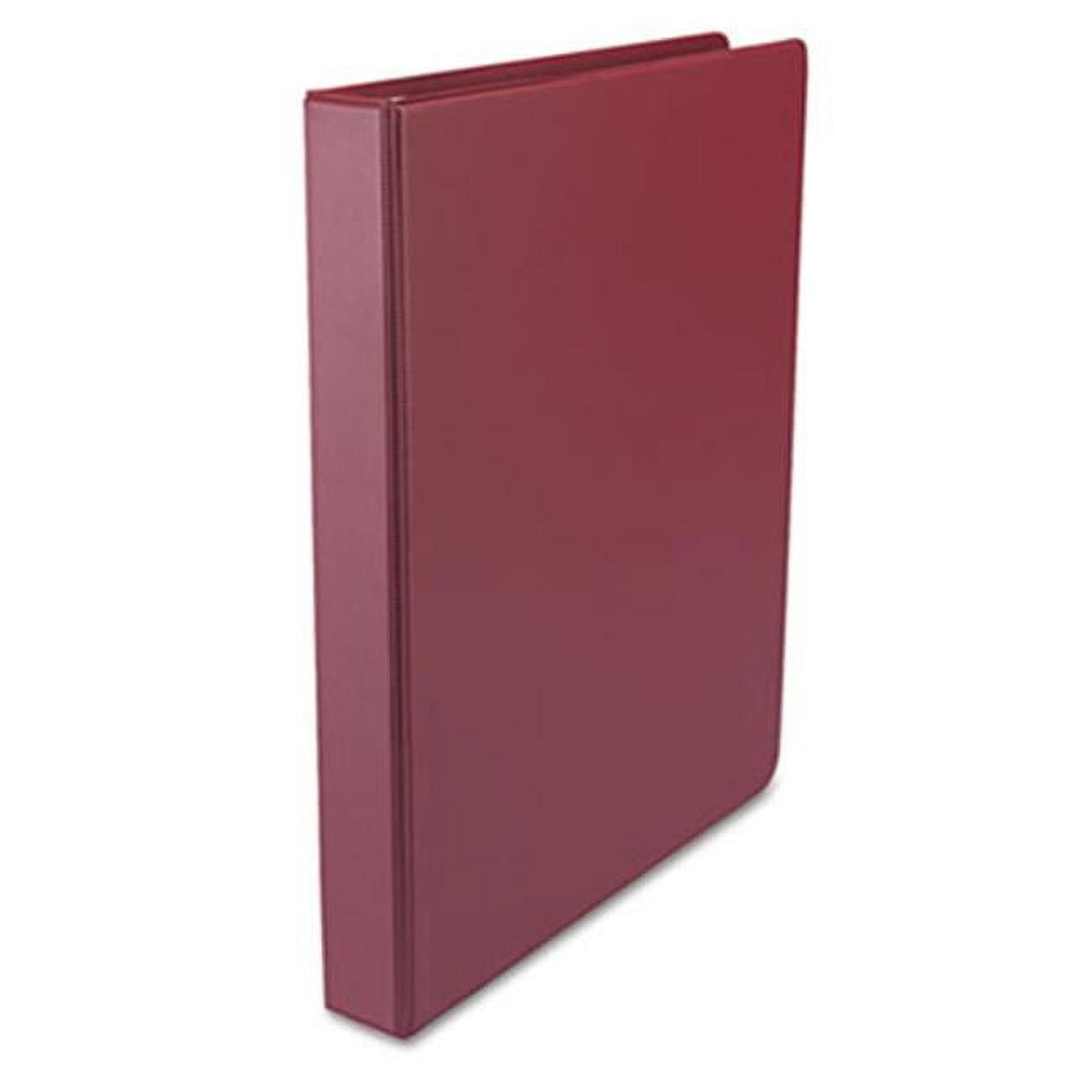 Round Ring Binder Suede Finish Vinyl 1'' Capacity Maroon - Walmart.com