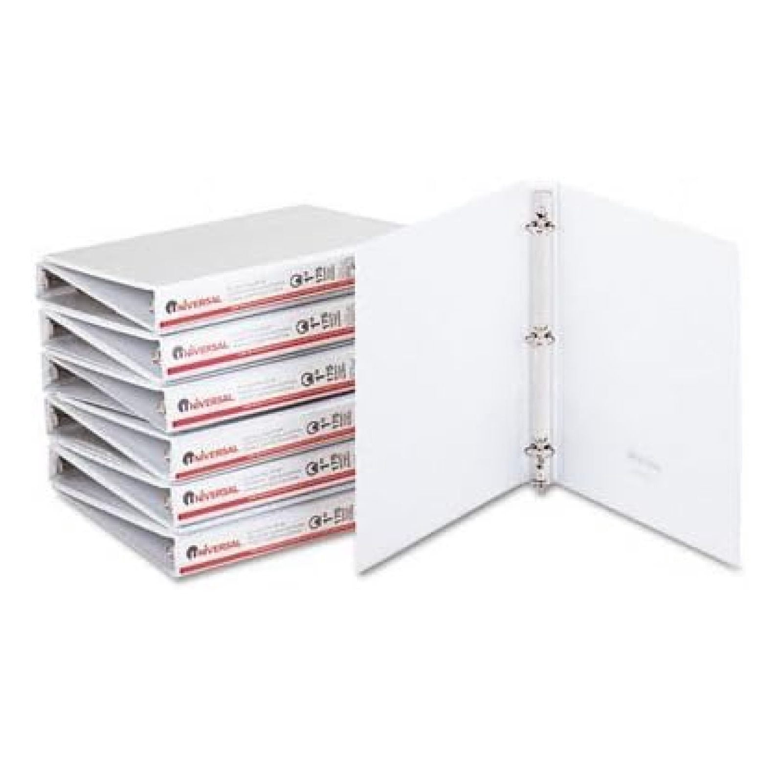 : Round Ring Economy Vinyl View Binder, 1in Capacity, White, 12/Ctn ...