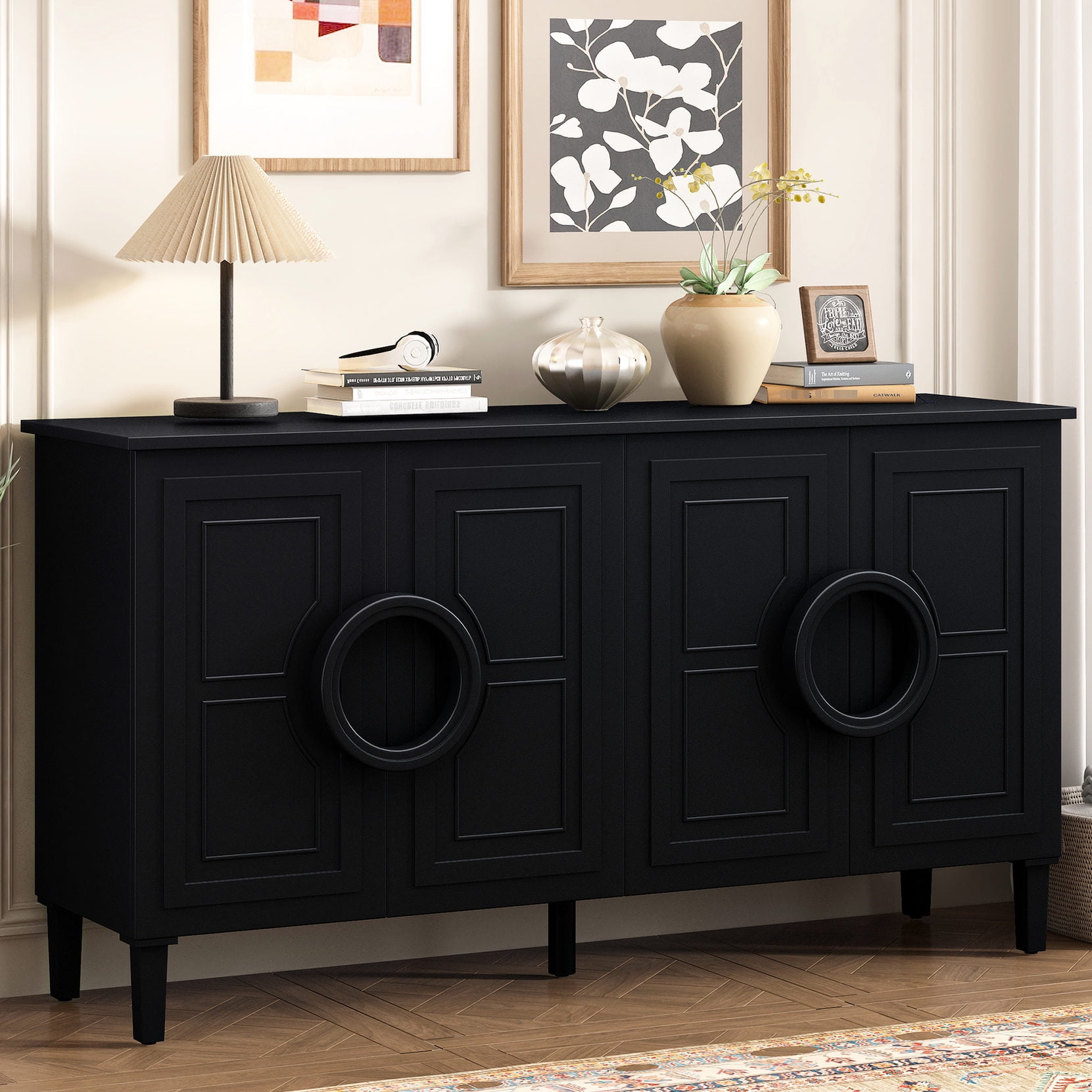 Round Ring Handles, Versatile Storage / Perfect for Hallways, Simple to ...