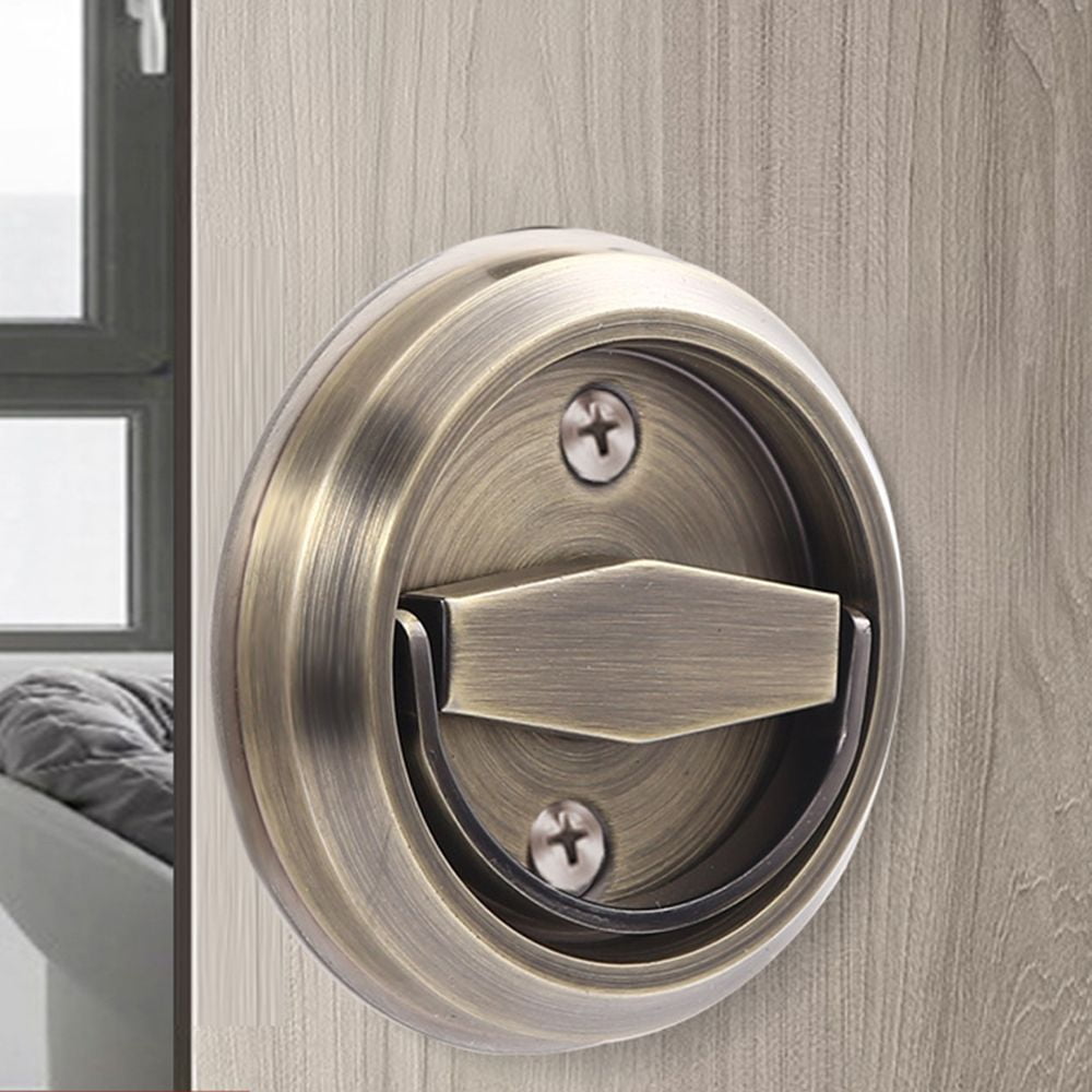 Round Ring Invisible Stainless Steel Hidden Door Handle Lock Wardrobe ...