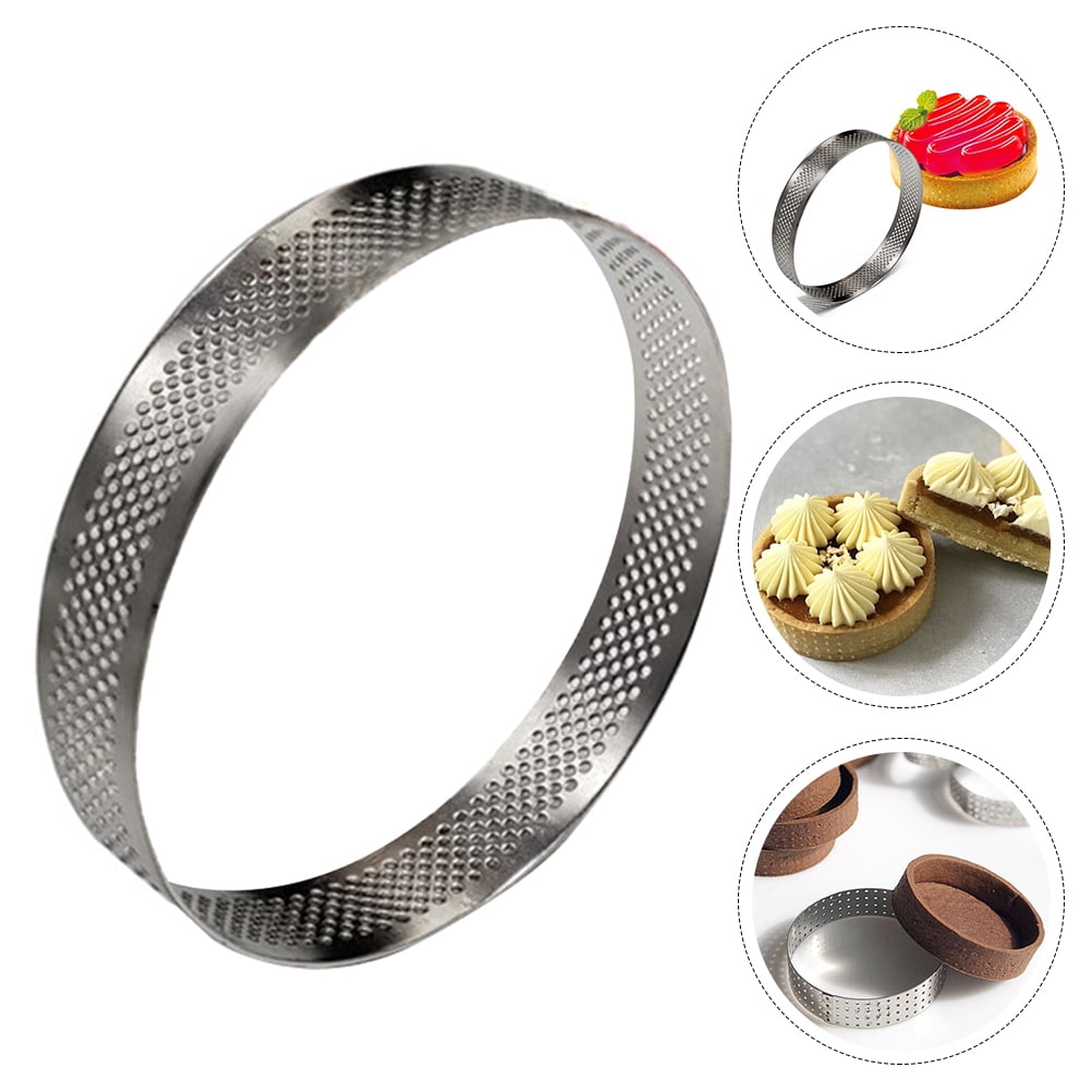 Round Ring Stainless Steel Perforated Cake Ring Mousse Ring Egg Pancake ...