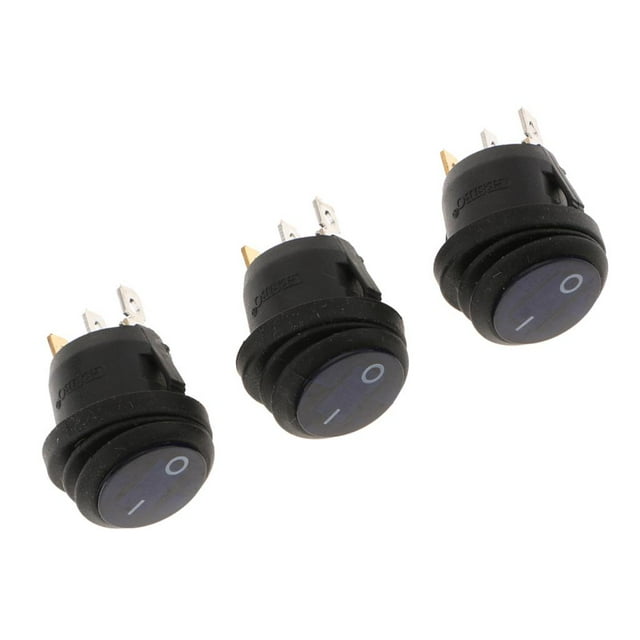 Round Rocker Switch 12V / 200V 3pin For Car LED - Walmart.com