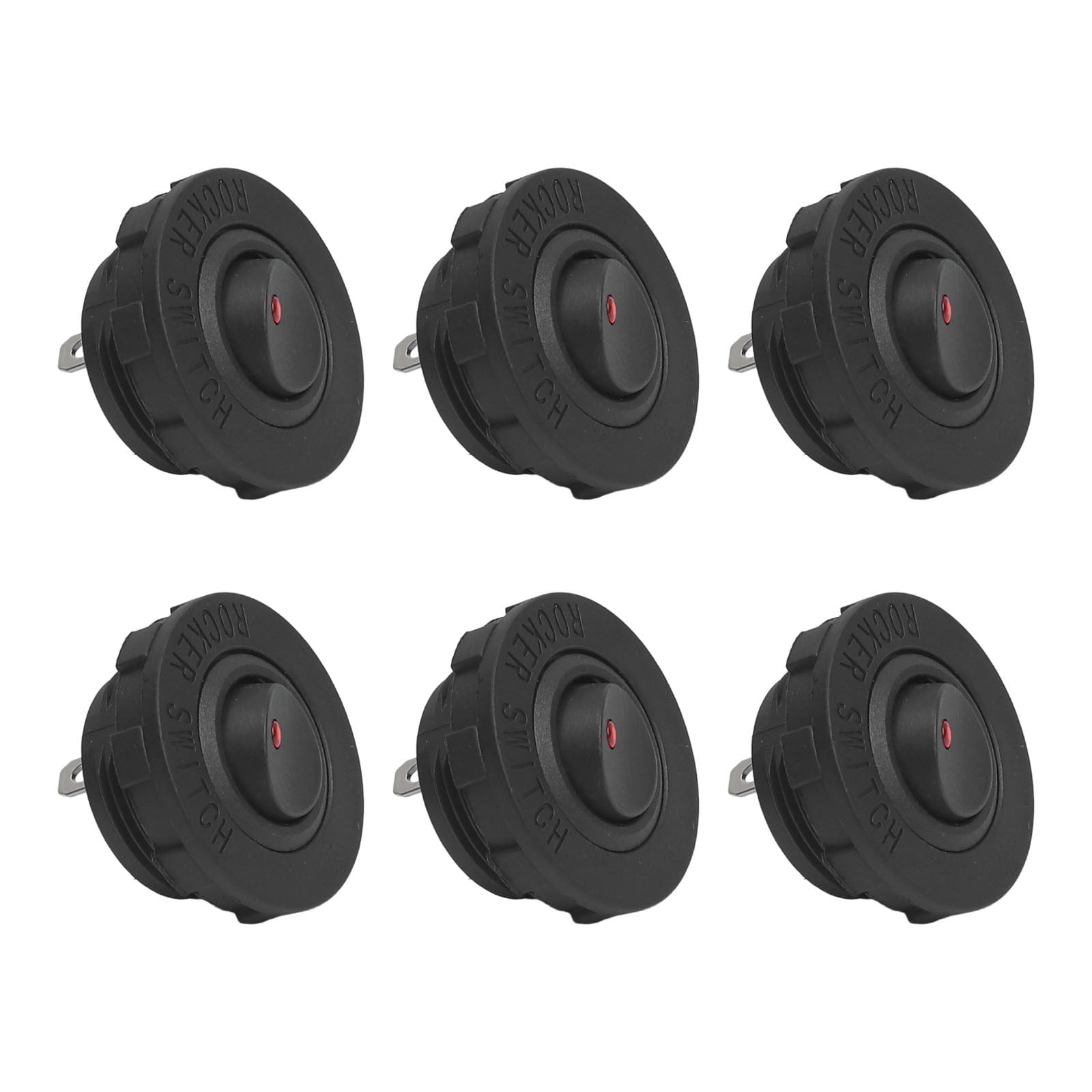 Round Rocker Toggle Switch 12V LED ON OFF Lighted For Car Truck cart ...