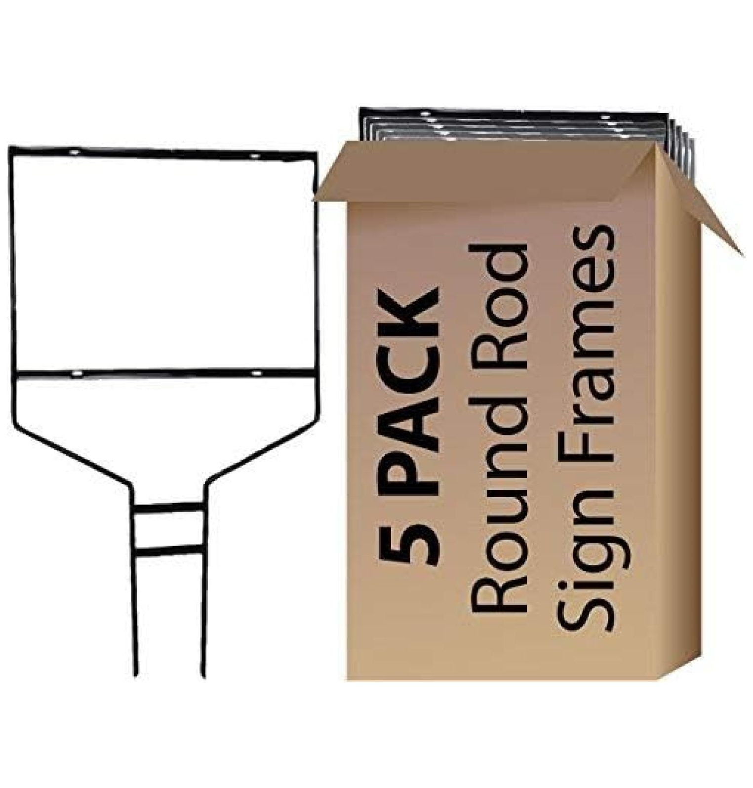 Round Rod "Banjo " Real Estate Yard Sign Frames c - Walmart.com