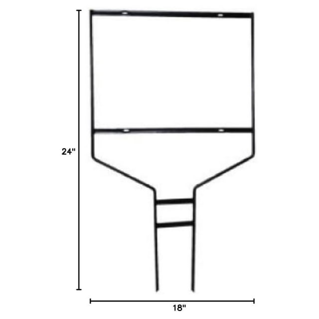 Round Rod 'Banjo Style' Real Estate Yard Sign Frames, 18x24 inches ...