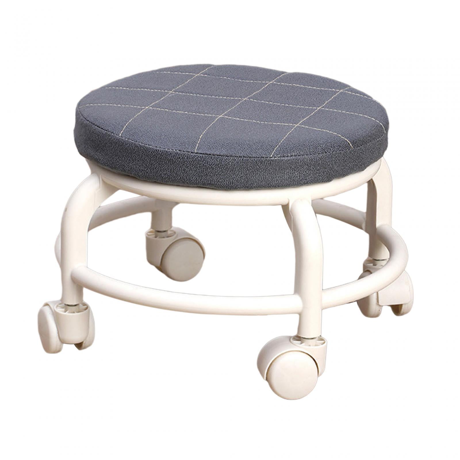 Round Roller Stool Pulley Wheel Stool 360 degree Rotating Rolling Stool ...
