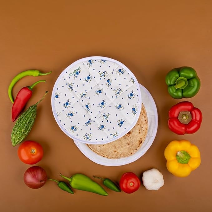 Round Roti Chapati Cover 100% Cotton Traditional Roti Rumals Tortilla ...
