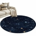 Round Rugs 3.3 Ft, Blue Starry Sky Non Slip Area Rugs for Kitchen ...