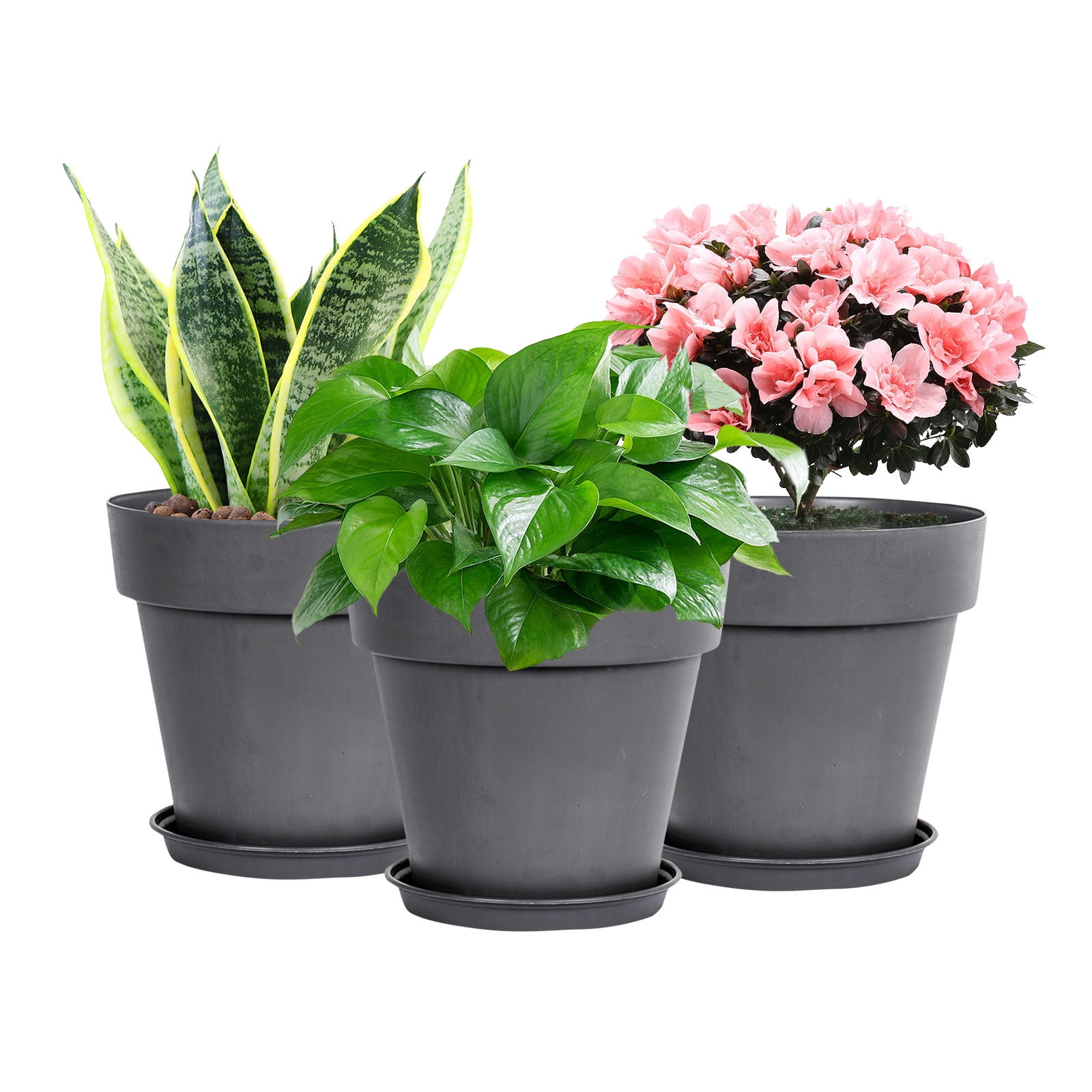 Stiwee Outdoor Decor Flower Pot Round Saucer Flower Pot Succulent ...