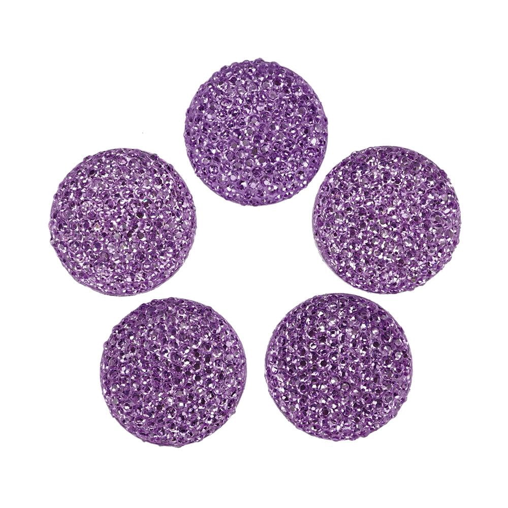 Round Self Adhesive Diamond Cluster Gems, 1-Inch, 10-Count, Purple ...