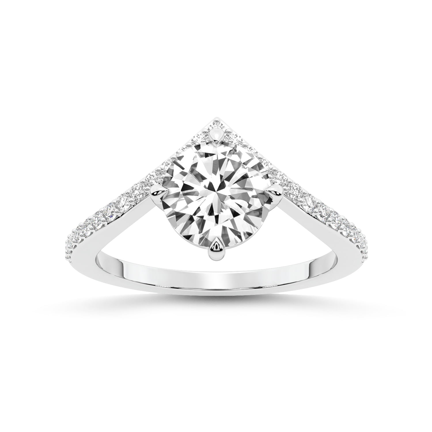 Round Shape 5 Carat IGI Certified Lab Grown Diamond Ring | 14K White ...