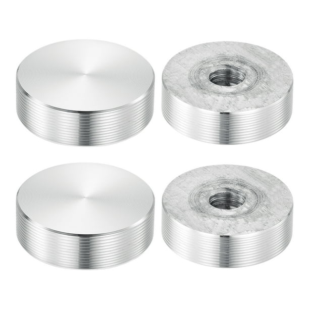 Round Shape Aluminum Disc, 4pack M8x25mm Aluminum Circle Disc Glass Top ...