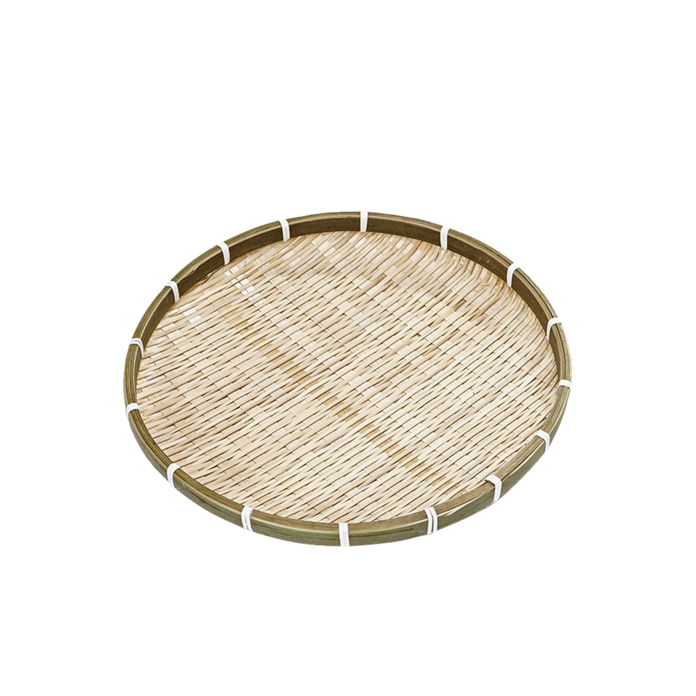 Round Shape Flat Shallow Basket Vegetables Serving Basket Restaurant ...