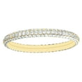 AFFY Round Shape White Diamond Eternity Anniversary Band Ring 14K Solid ...