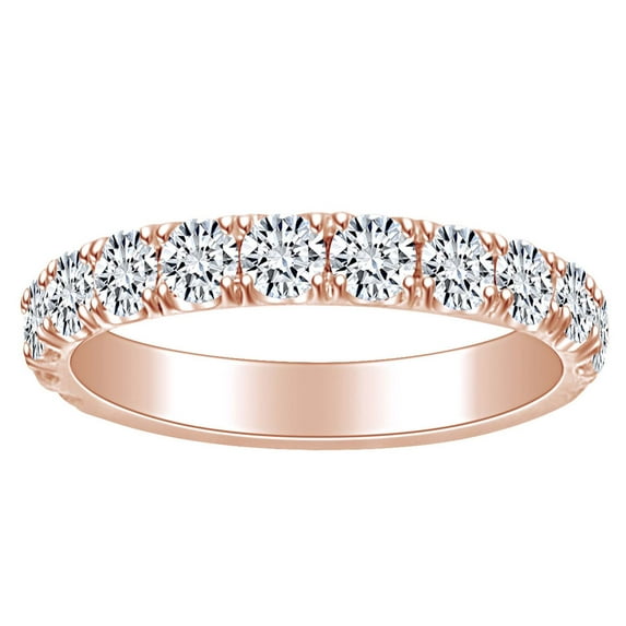 AFFY Round Shape White Natural Diamond Full Eternity Anniversary ...