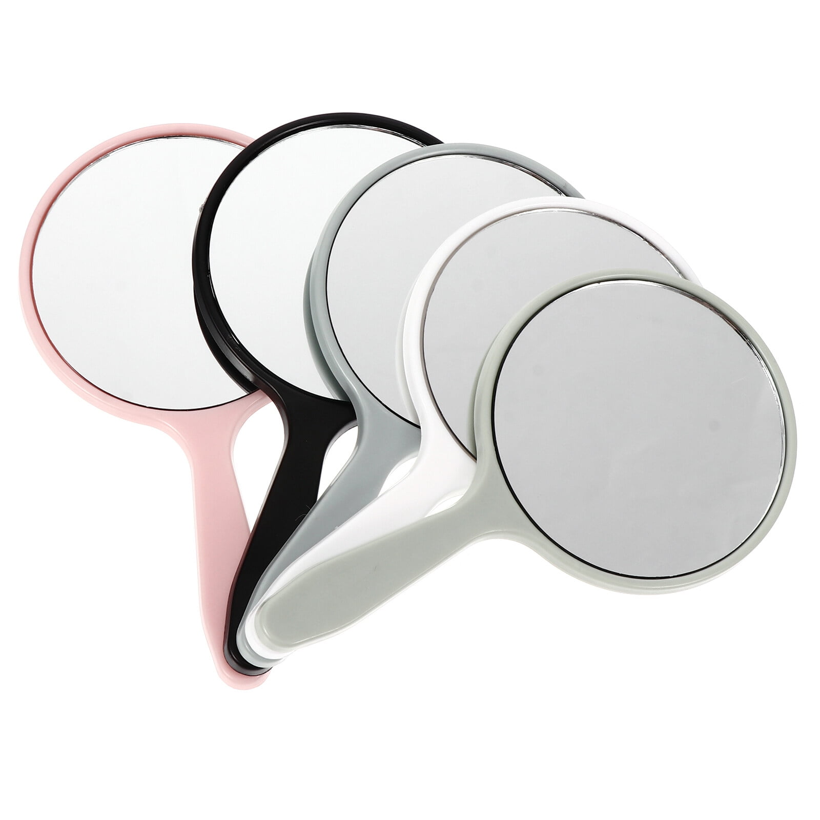 Round Shaped Handheld Mirrors Portable Makeup Mirrors Mirror with Long ...