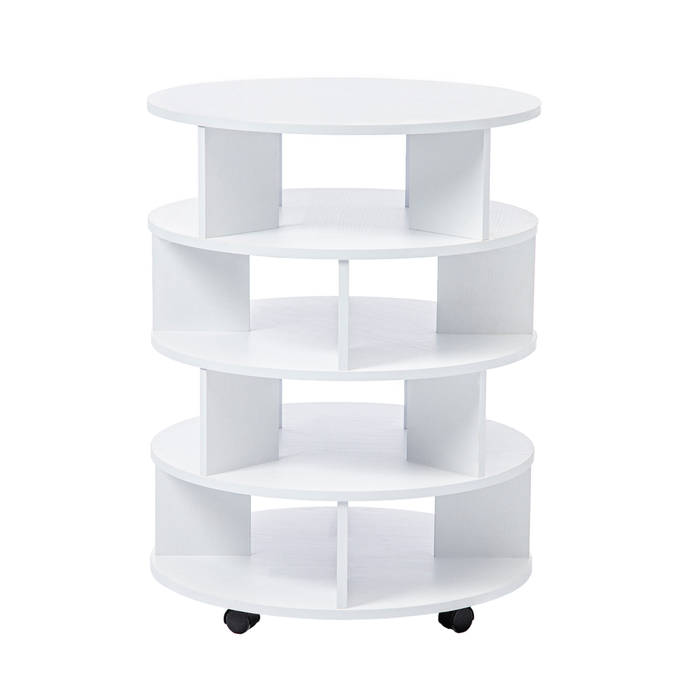 Round Shoe Storage Cabinet, Freestanding Shoe Rack with 360 Degree ...