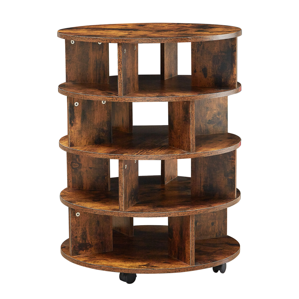 Round Shoe Storage Cabinet, Freestanding Shoe Rack with 360 Degree ...