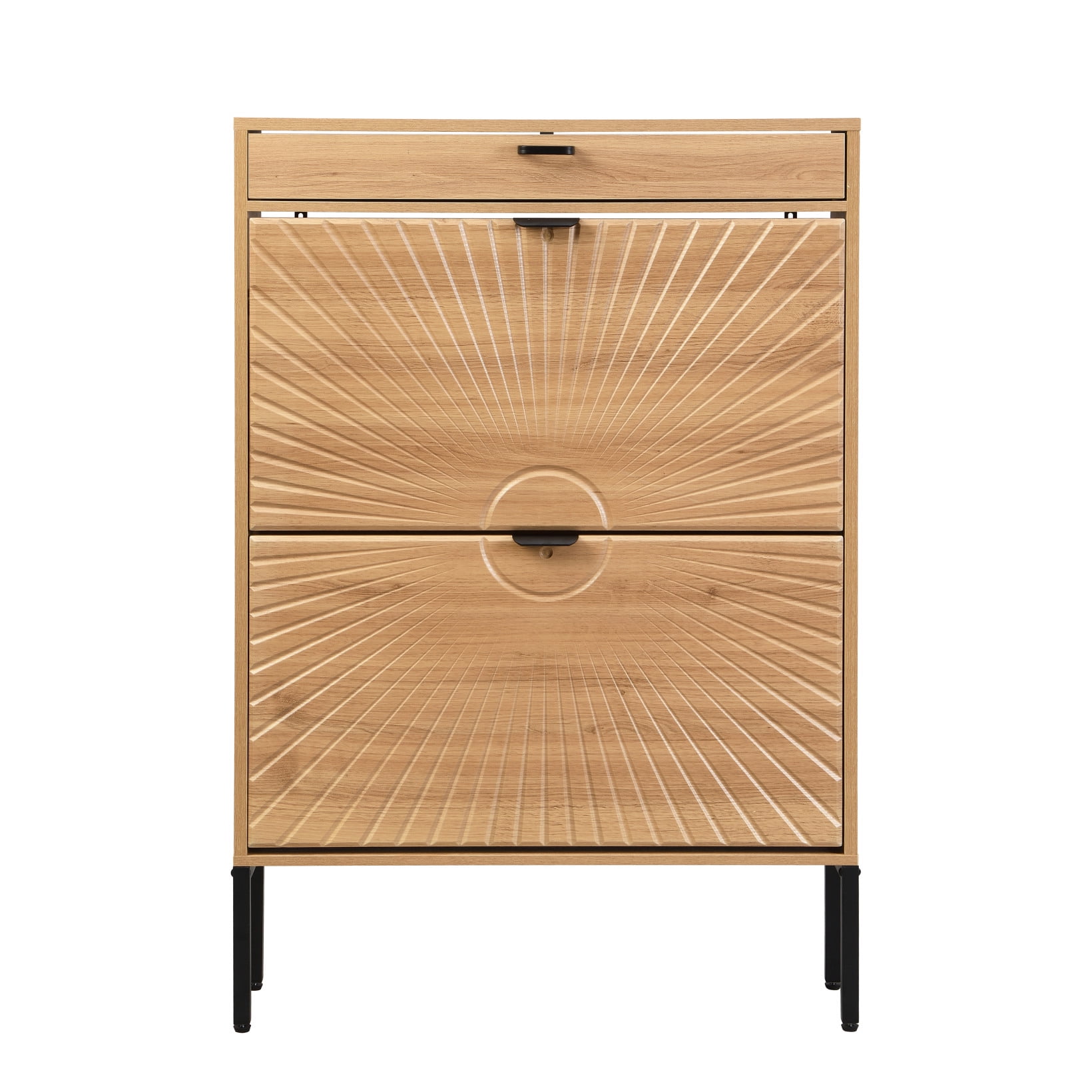 Round Shoe Storage Cabinet for 16 Pairs in Ancient Oak Finish Ideal for ...