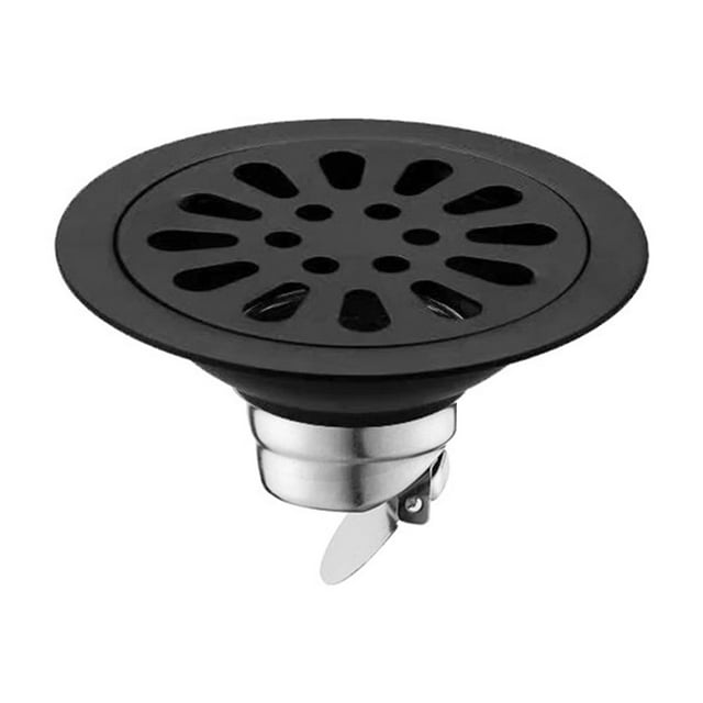 Round Shower Floor Drain Backflow Preventer Sewer 304 Stainless Steel ...