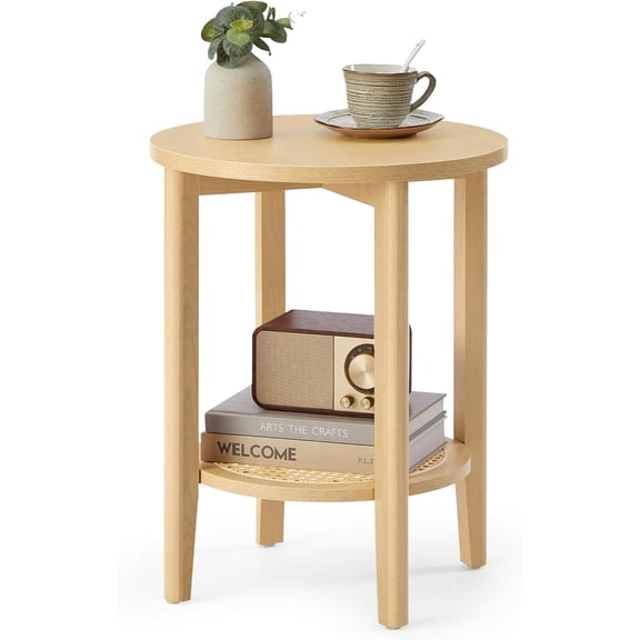 Round Rattan Shelf