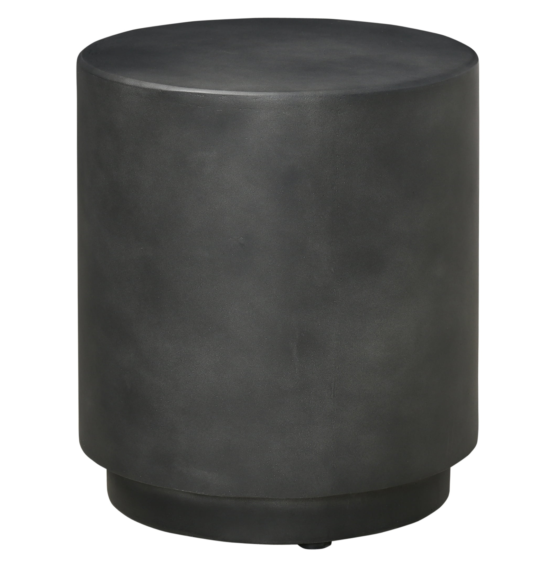Round Side Table, Lightweight Accent Table with Concrete Finish, End ...