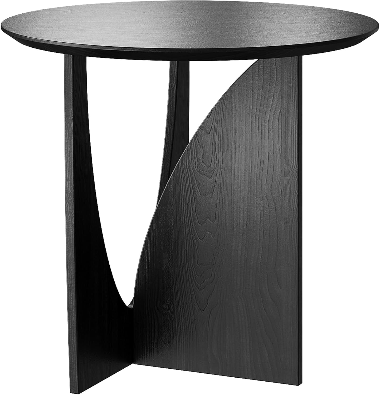 Round Side Table,Modern Aesthetic End Table with Oak Veneer,Wood Accent ...