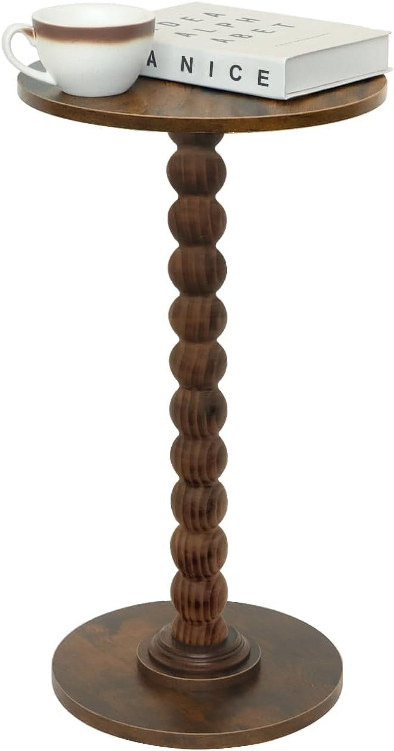 Round Side Table, Small Drink Table for Small Spaces, Modern Accent End ...