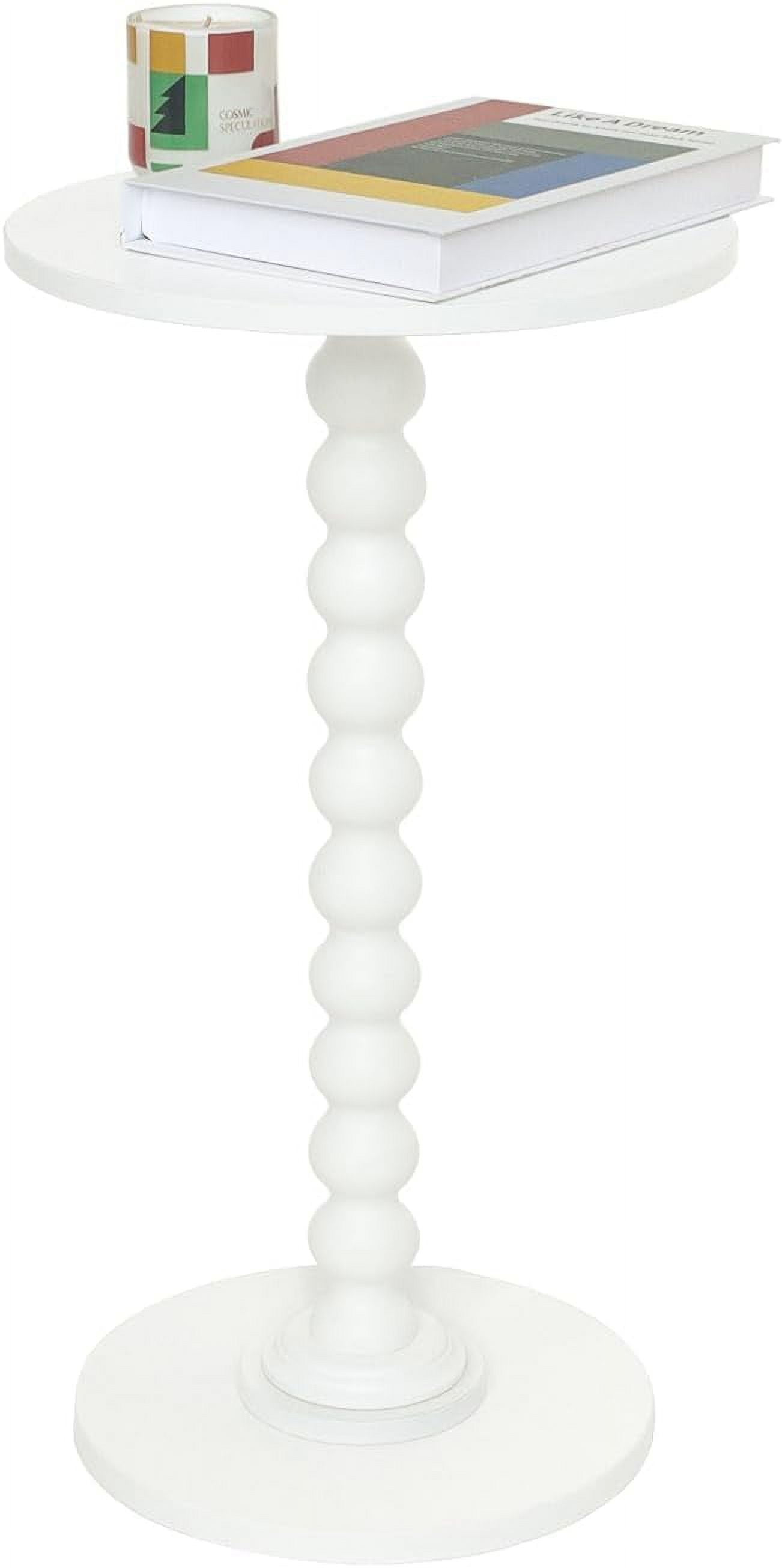 Round Side Table, Small Drink Table for Small Spaces, Modern Accent End ...