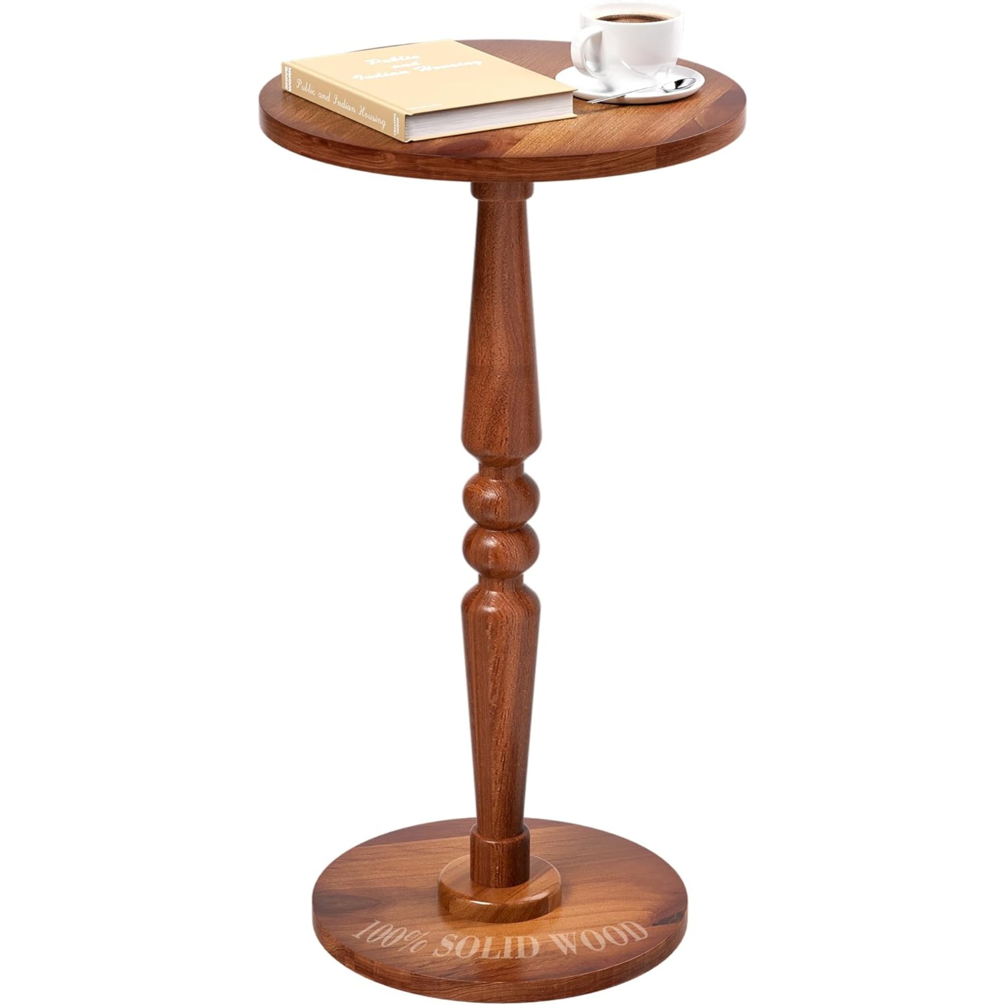 Round Side Table for Small Spaces - Small Accent End Table Nightstand ...