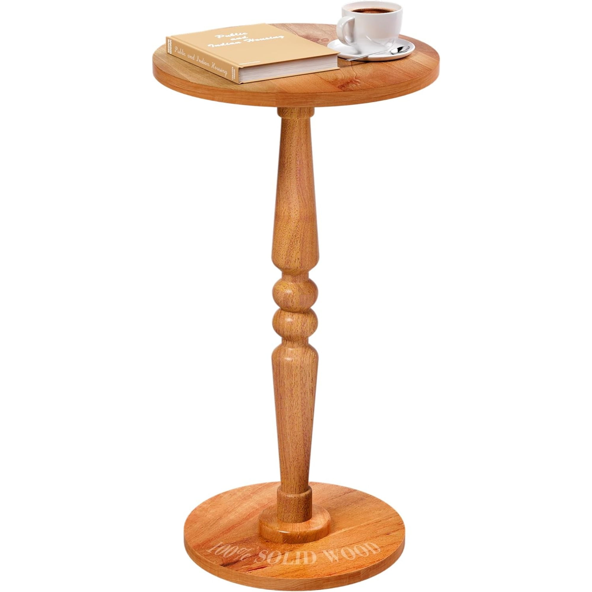 Round Side Table for Small Spaces - Small Accent End Table Nightstand ...